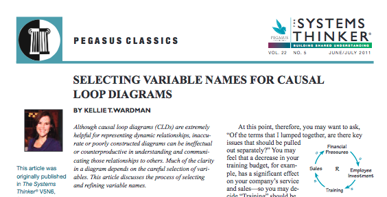The Systems Thinker Selecting Variable Names For Causal Loop Diagrams